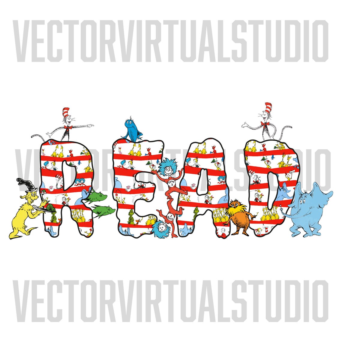 Read Png, Dr Seuss Png, Cat in the Hat Png, Read Across America Day Png ...