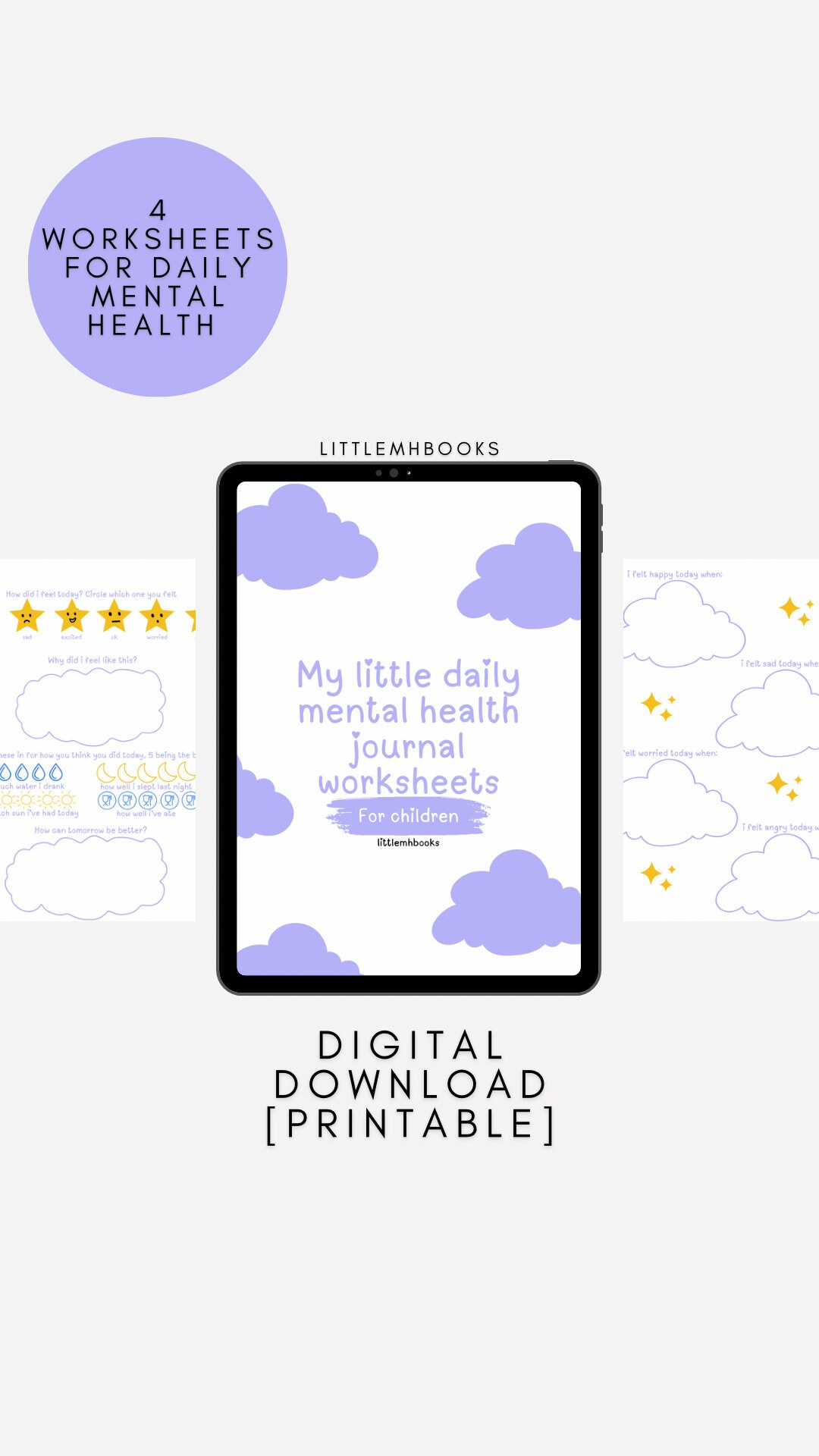 My Little Daily Mental Health Worksheets, Self-help, Children Book ...