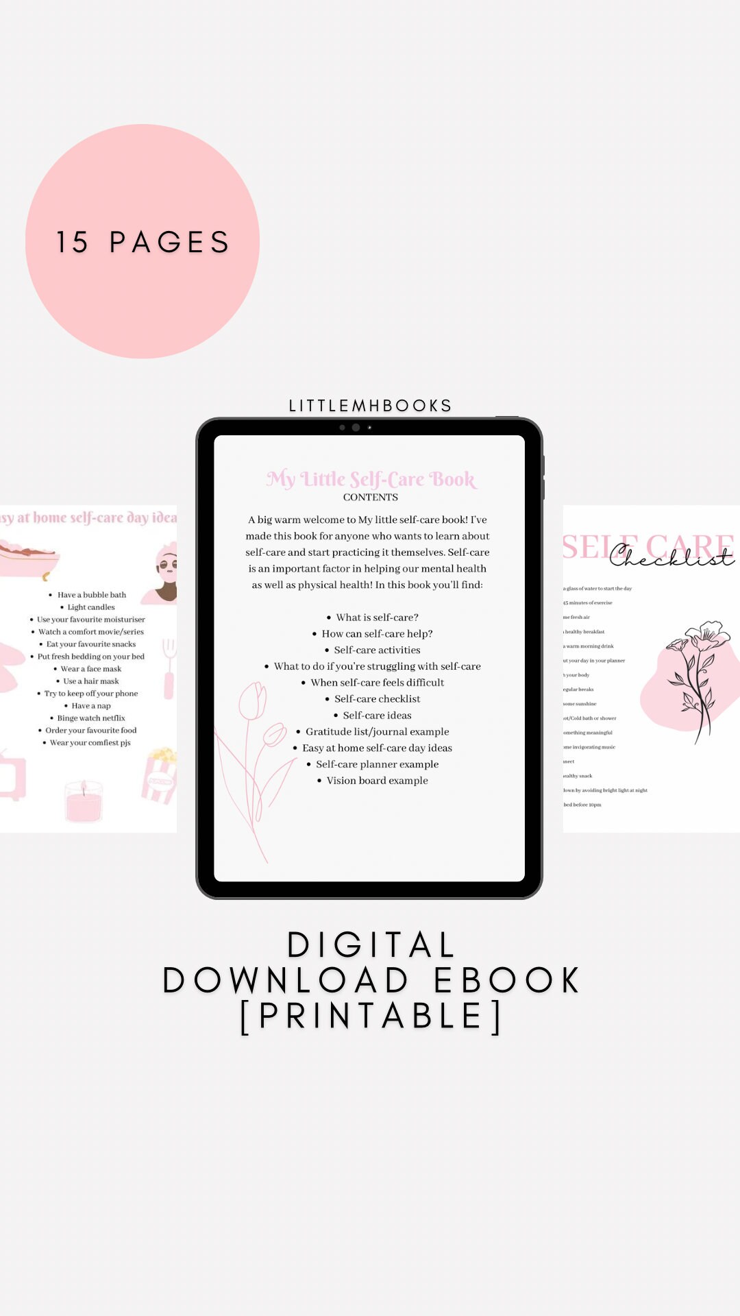 My Little Self-care E-book, Self-care Tips, Self-care Planner Checklist ...