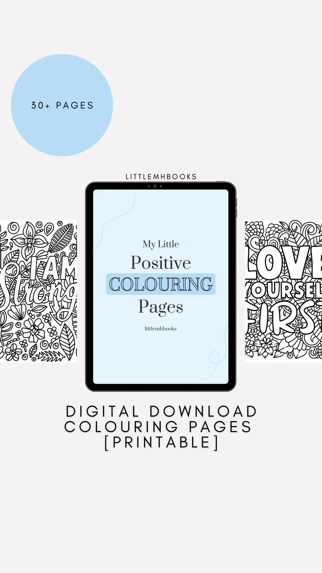My Little Positive Colouring Pages, Adults and Children, Colouring Book ...