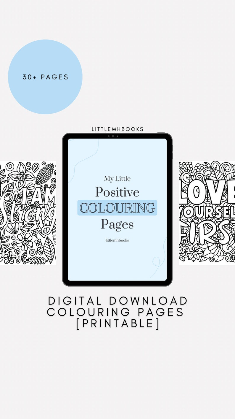 My Little Positive Colouring Pages Adults and Children - Etsy