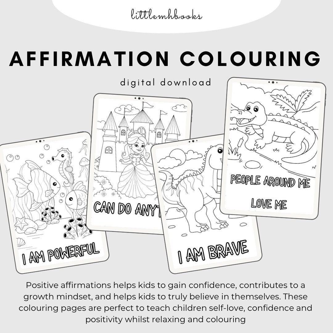 My Little Affirmation Colouring in Pages, Children, Colouring Book ...