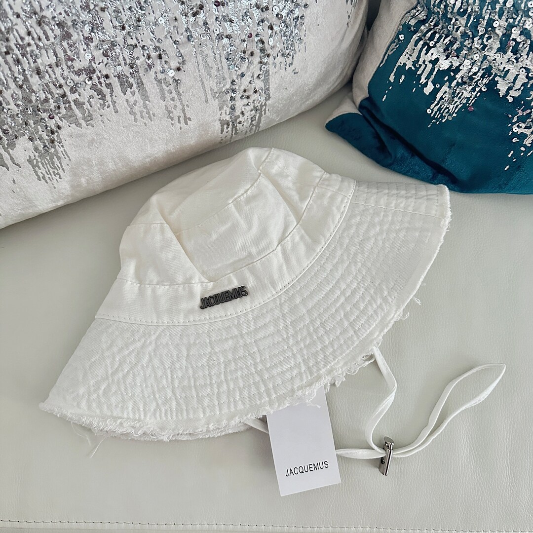 White Jacquemus Summer Bucket Hat - Etsy