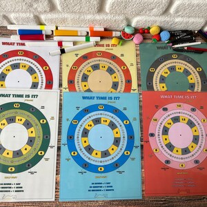 Learn the Time Clock Educational Poster What Time is It - Etsy