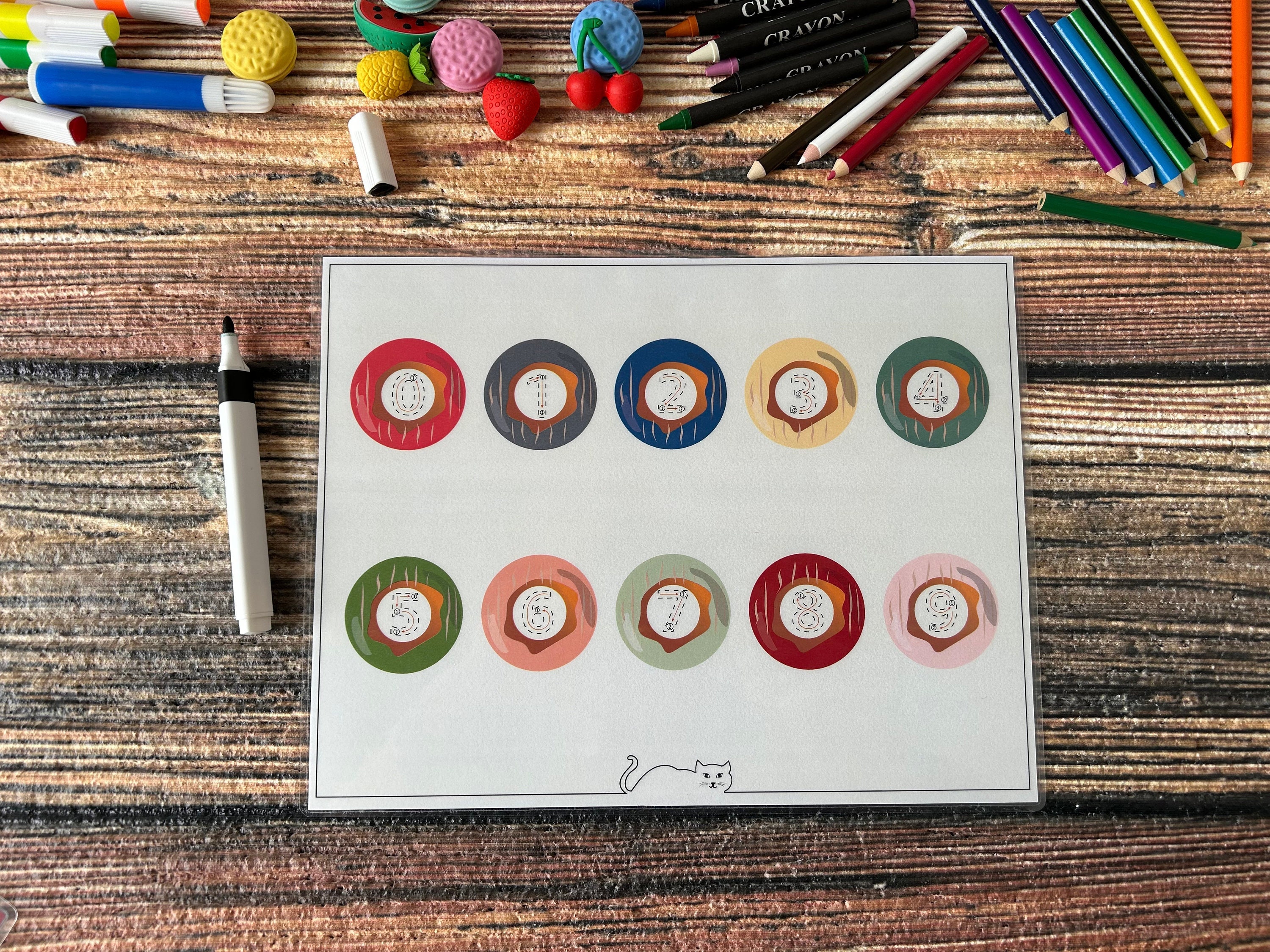 Number Tracing, Writing Activity, Learning to Write, Montessori, Motor ...