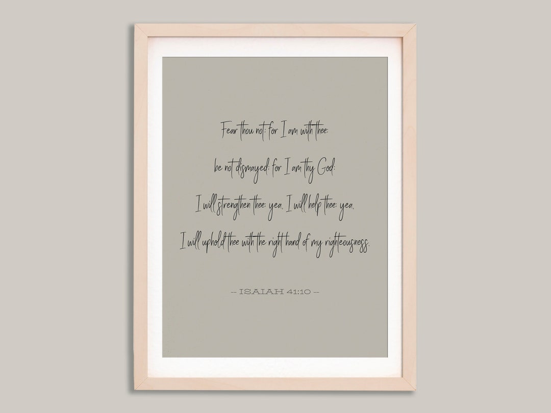 Isaiah 41:10, Bible Verse, Printable Bible Verse Art, Digital Print ...