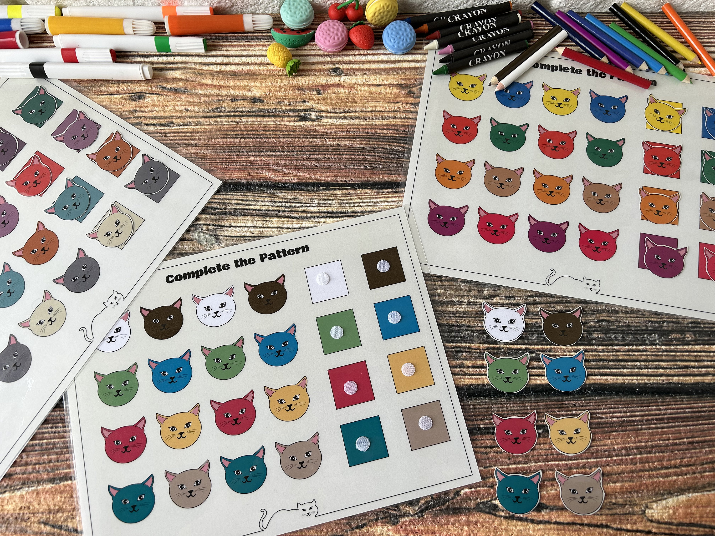 Complete the Pattern Worksheet, Finish the Pattern Game, Toddler ...