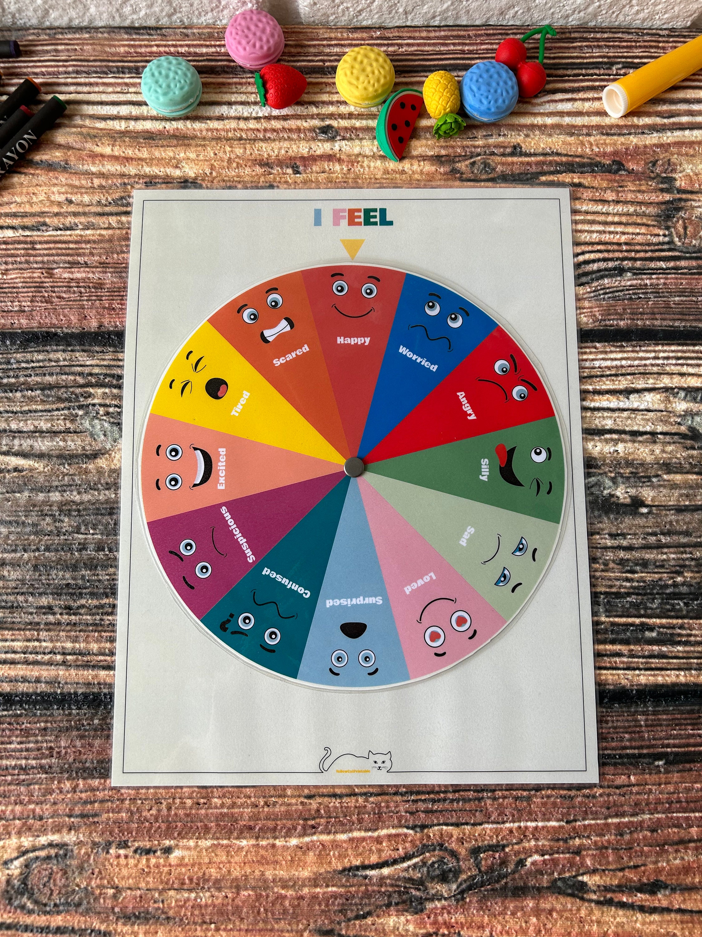 Emotion Wheel, Kids Feeling Wheel, Today I Am Feeling, Feelings Faces ...