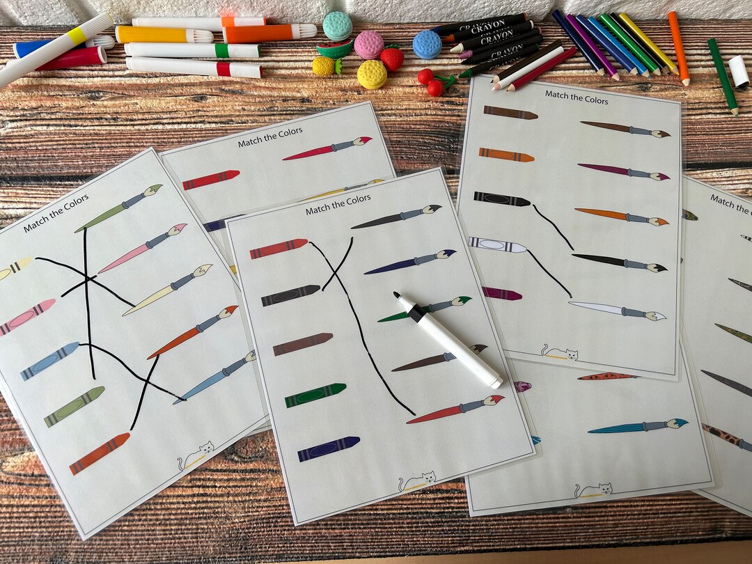 Match the Colors Activity for Toddlers, Color Matching, Busy Book ...