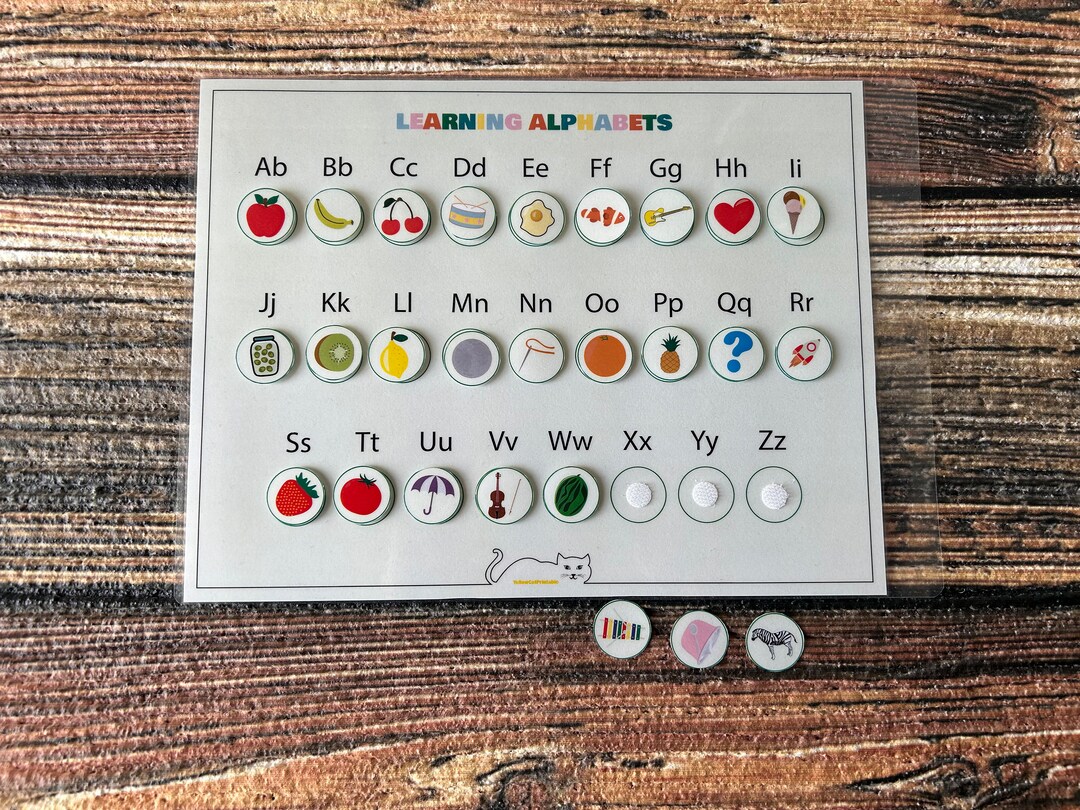 ABC, Learning Alphabets, Matching Activity, Letters Motor Skills ...