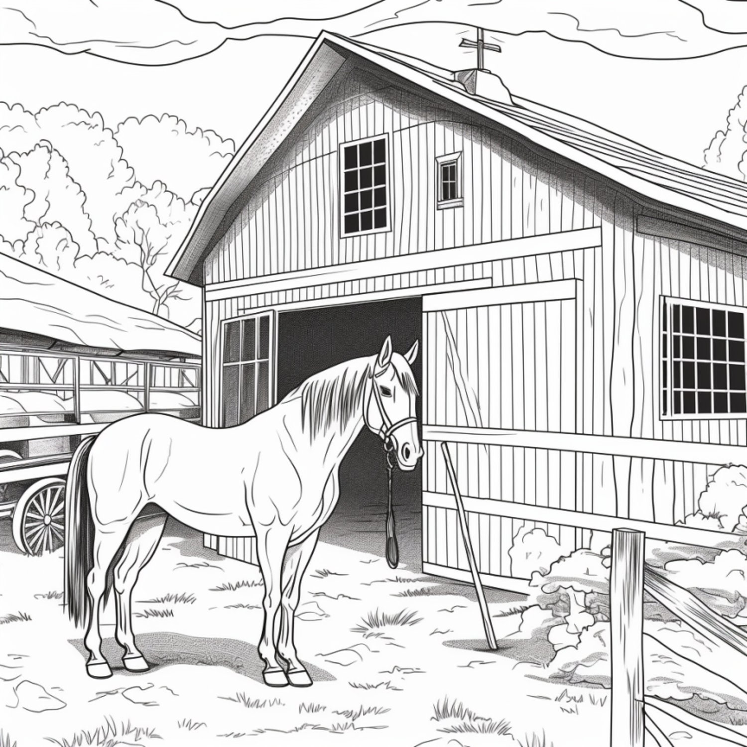 Equine Escapes: 25 Digital Coloring Pages for Horse Lovers - Etsy