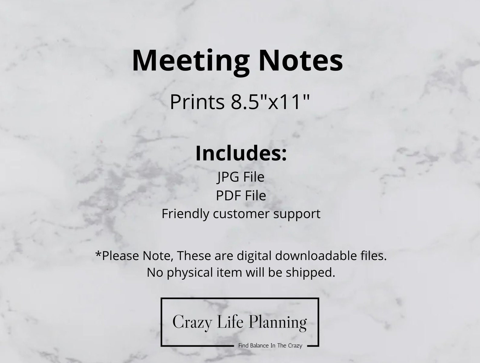 Meeting Notes Template Printable, Meeting Minutes, Meeting Agenda ...