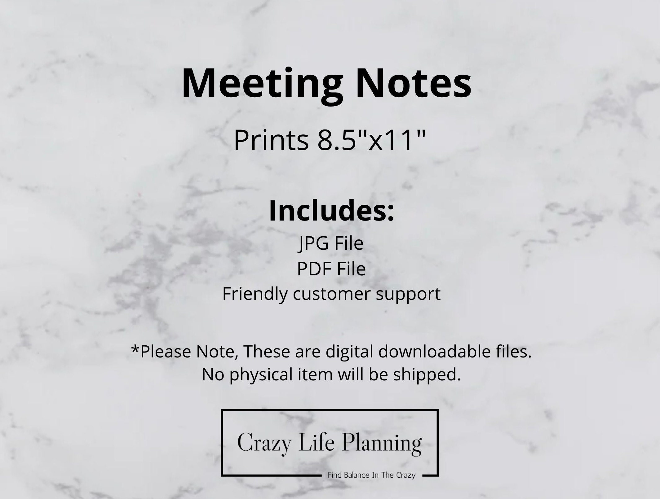 Meeting Notes Template Printable, Meeting Minutes, Meeting Agenda ...