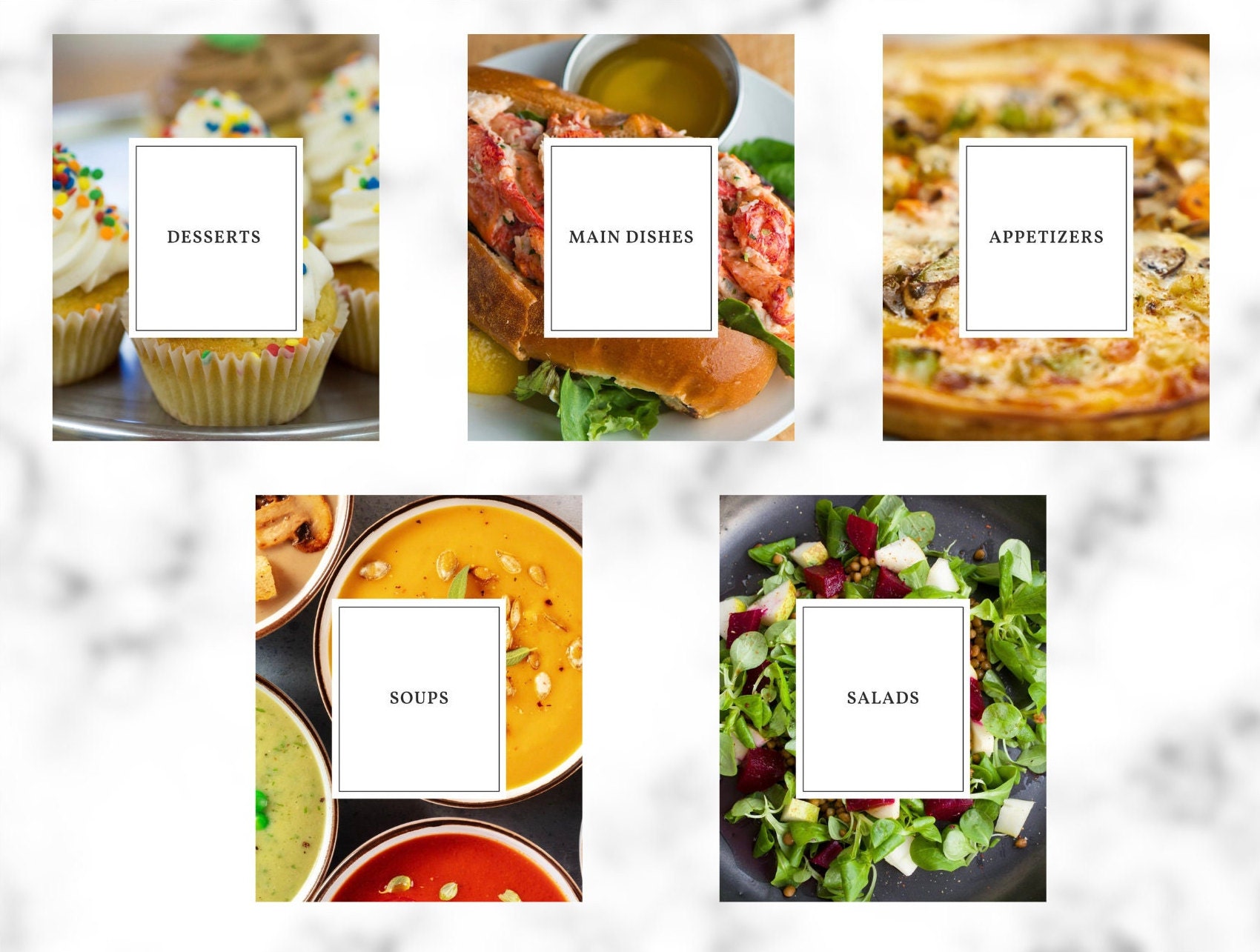 Cookbook Template Recipe Book Template Editable Canva Ebook Recipe Card ...