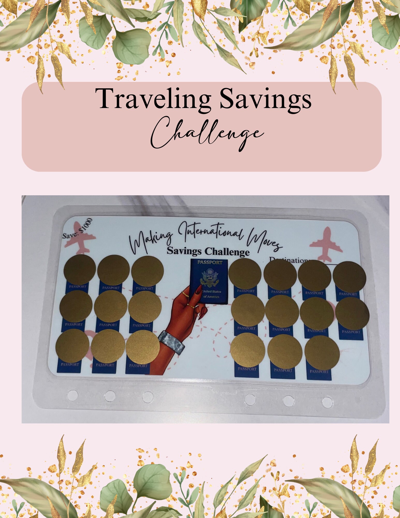 Traveling Money Savings Challenge, 250 500 1000K Savings Challenge ...