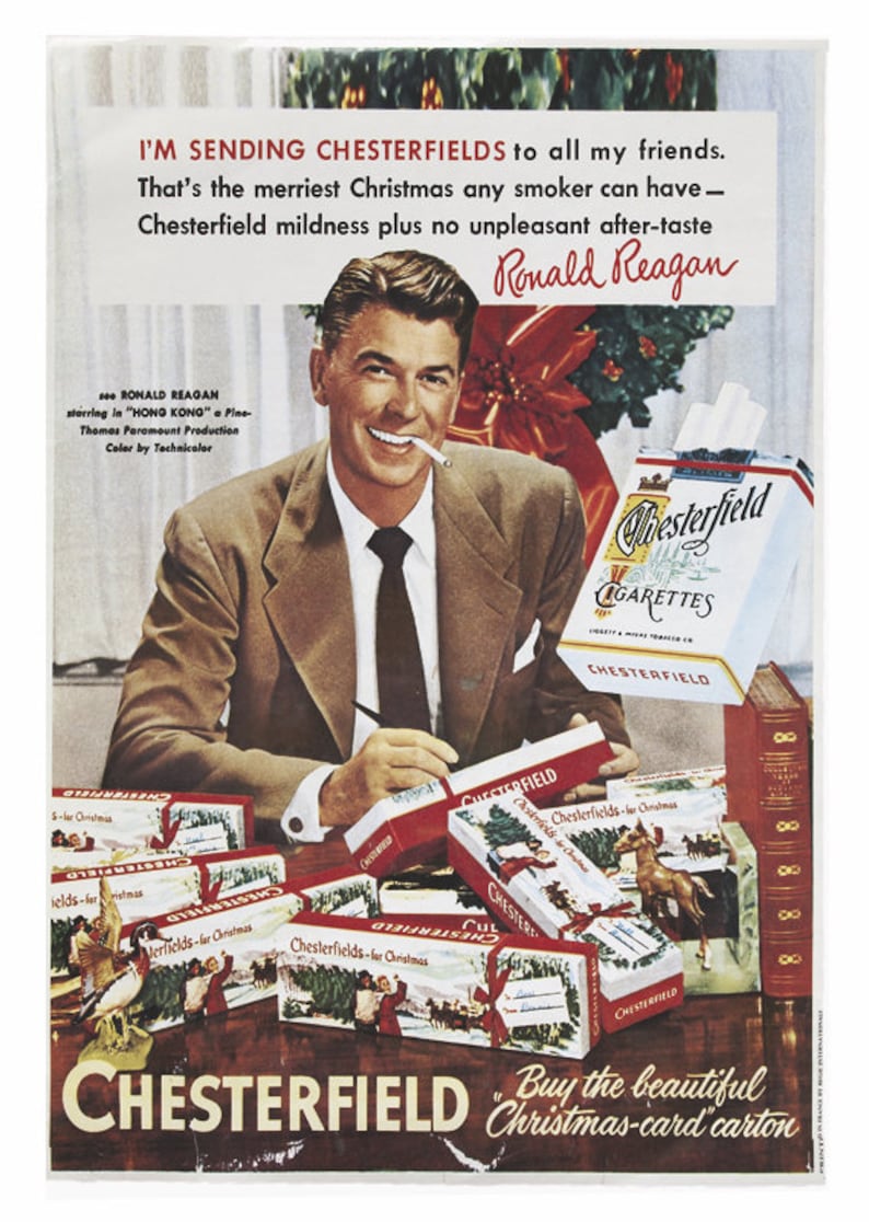 Vintage Cigarette Poster Chesterfield A3 Wall Decoration Poster 32 X 45 ...