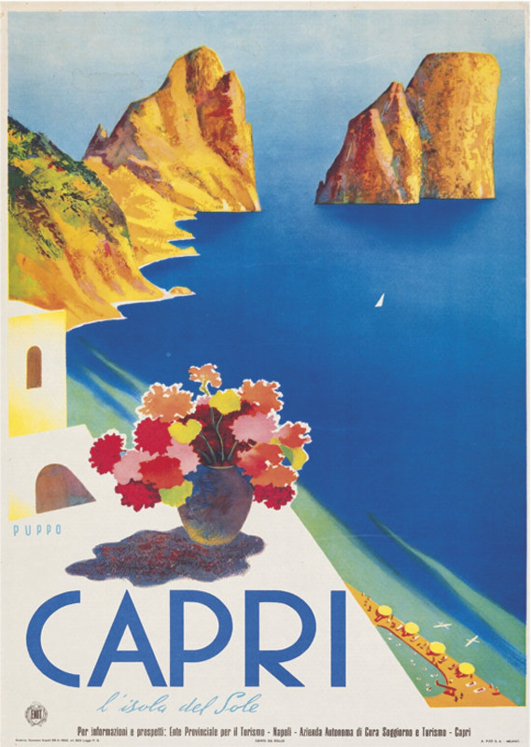 Vintage Poster Advertisements of Yesteryear Tourism World Capri Italy ...