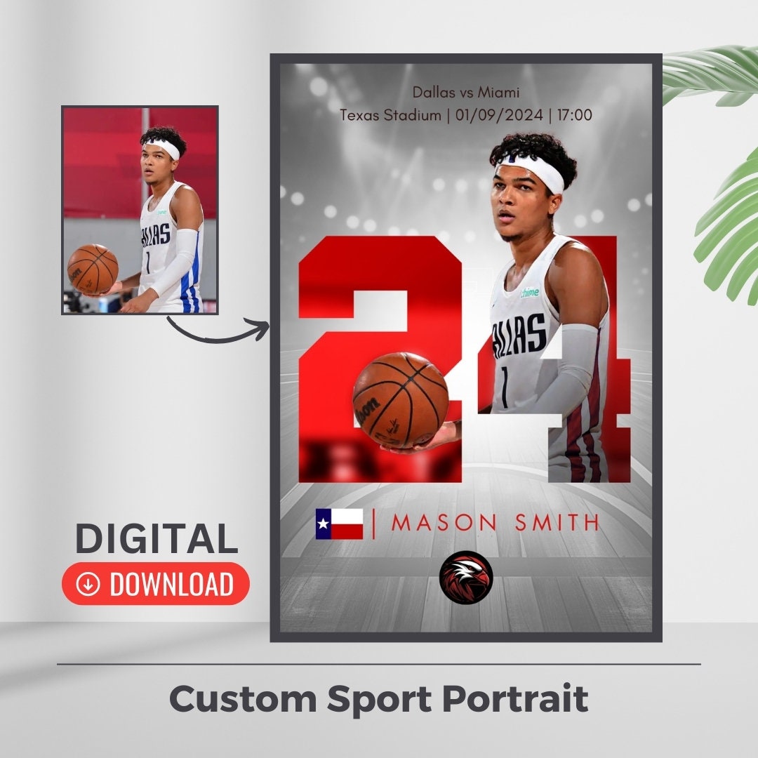 Custom Sport Poster, Sport Fan Gift, Football Gifts, Golf Gifts, Tennis ...