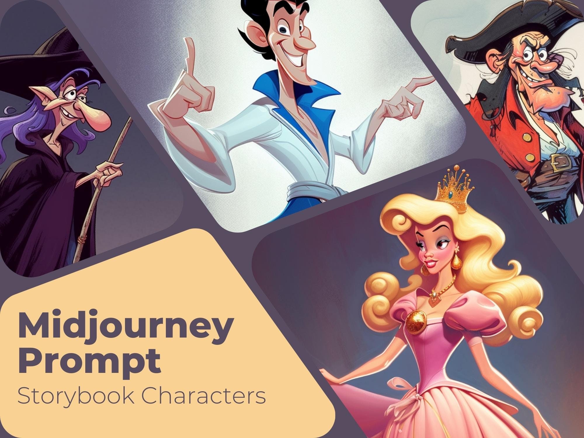 Storybook Cartoon Characters Professional AI Prompt for - Etsy