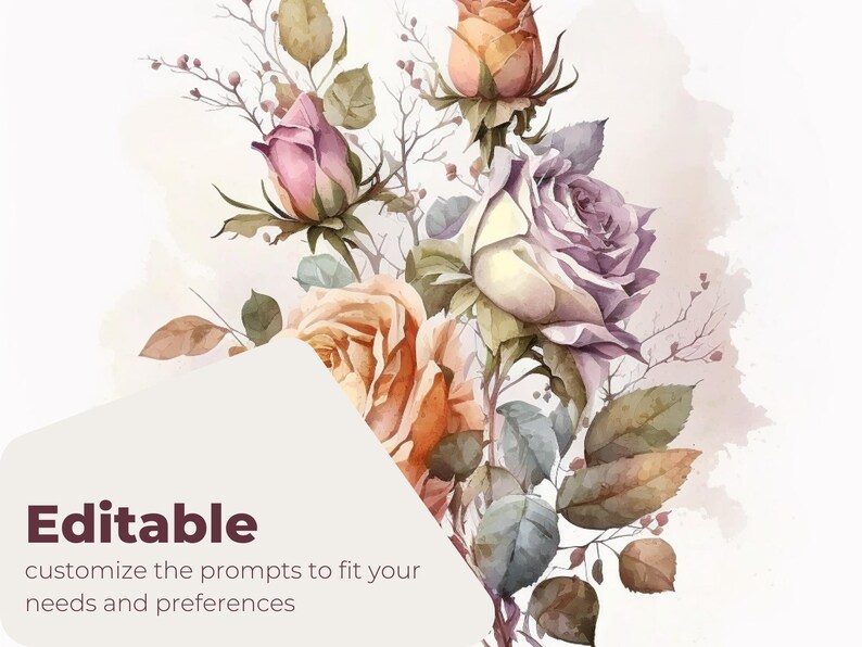 Watercolor Flowers Professional AI Prompts for Midjourney - Etsy Australia