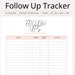 Printable Follow up Tracker: Small Business Customer Form (digital ...