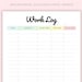 Printable Work Log: Time & Task Tracker (PDF A4 A5 Letter) - Etsy