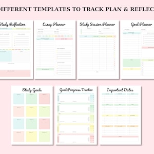 Printable Student Planner Bundle: Academic Study Tracker (PDF Download ...