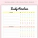 Daily Routine, Printable, Daily Checklist, Morning Routine, Habit ...