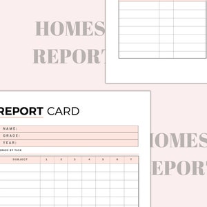 Printable Homeschool Report Card Template: A4 A5 Letter Sizes (digital ...