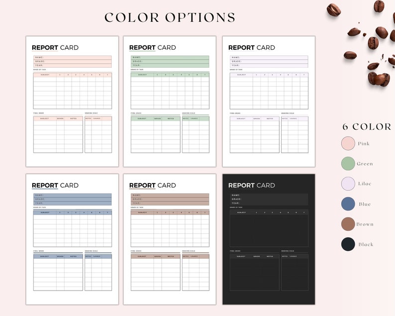 Printable Homeschool Report Card Template: A4 A5 Letter Sizes (digital Download) - Etsy