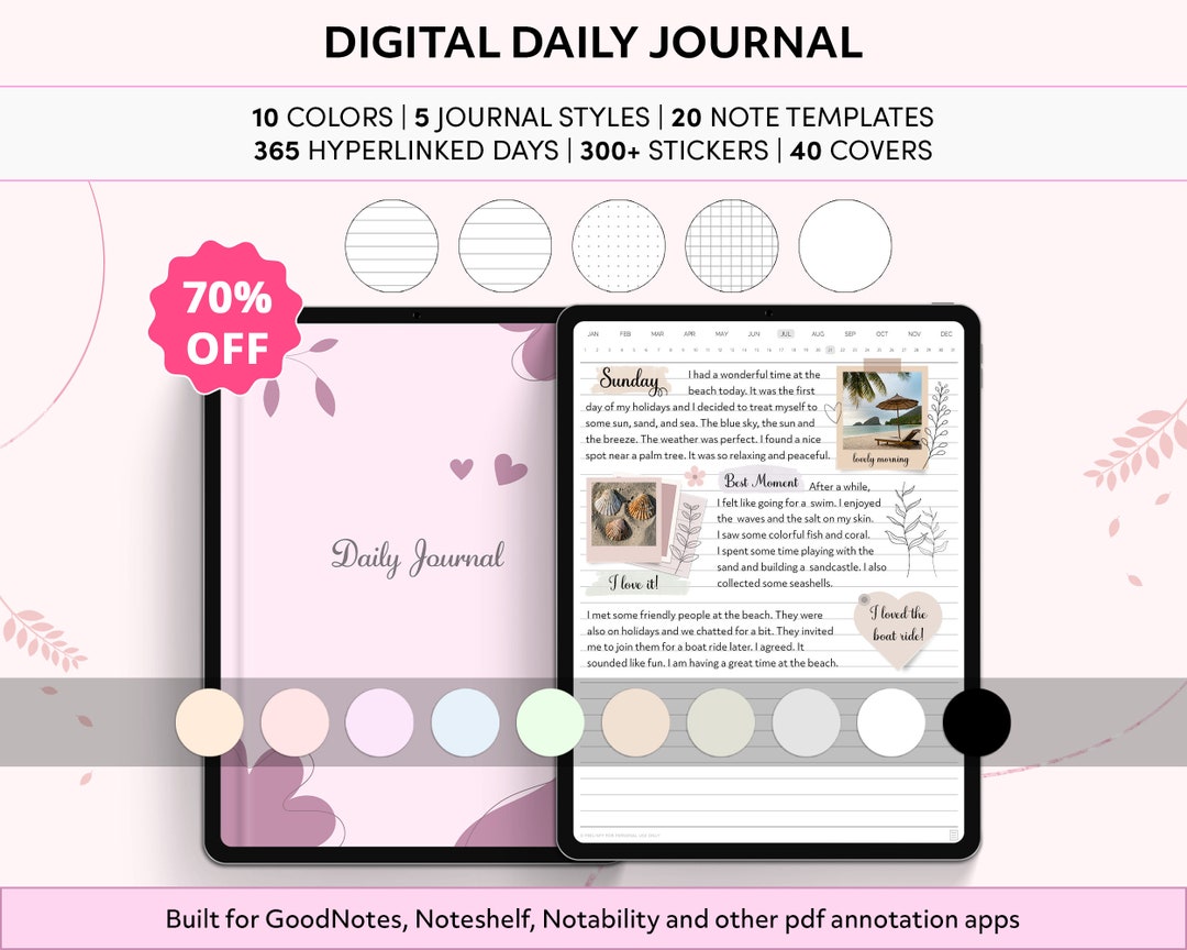 Digital Journal, Daily Journal, Goodnotes Journal, iPad Journal ...