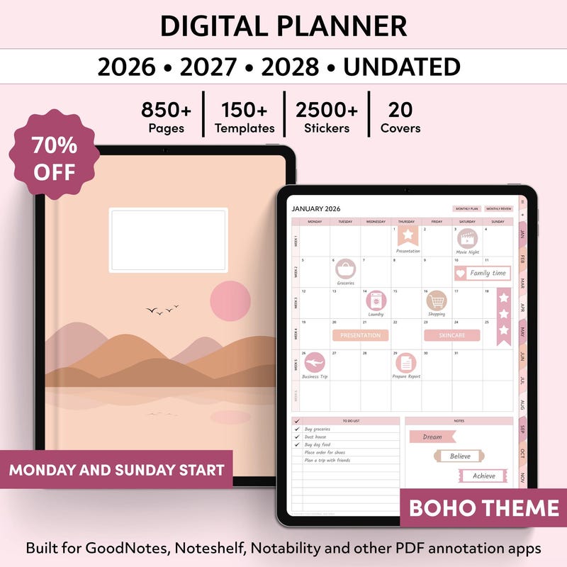 Monthly Planner 2027 2028 - Etsy