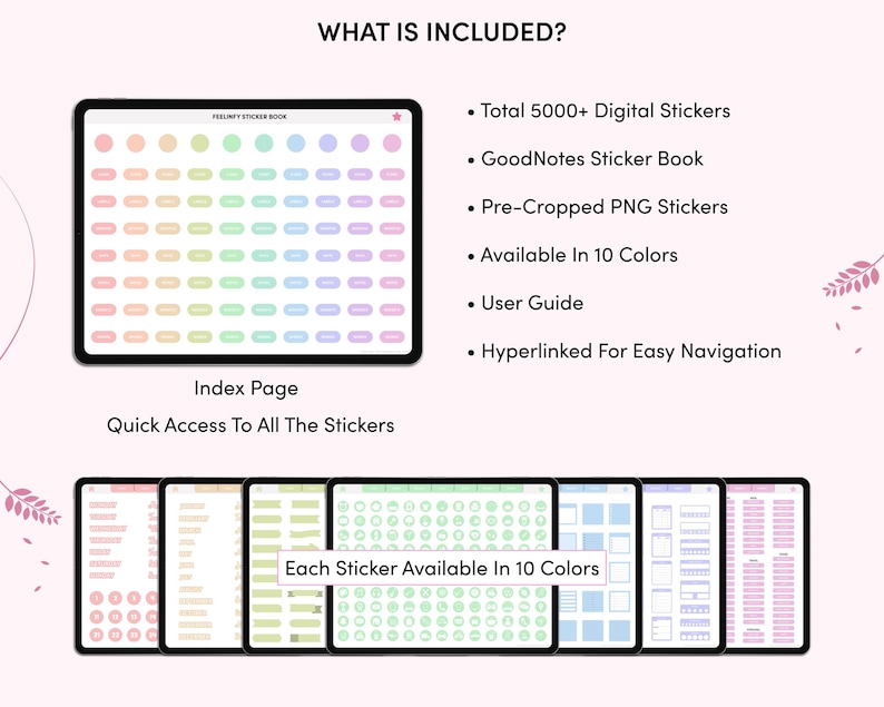 Rainbow Digital Planner Stickers, Goodnotes Sticker Book, Pastel iPad ...