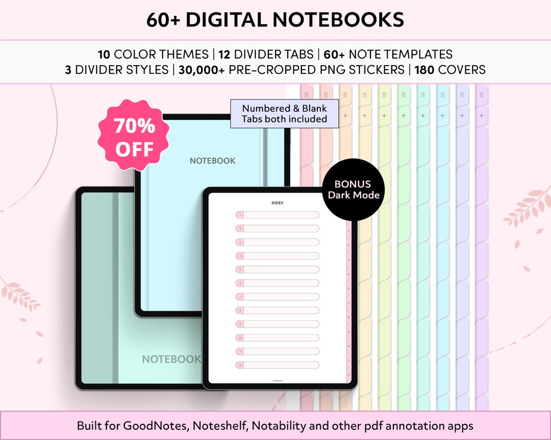 Digital Notebook, Student Notebook, Goodnotes Notebook, iPad Notebook ...