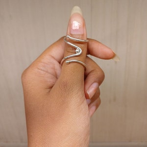 Arthritis Finger Splint Adjustable Sterling Silver 925 or Yellow Bronze ...