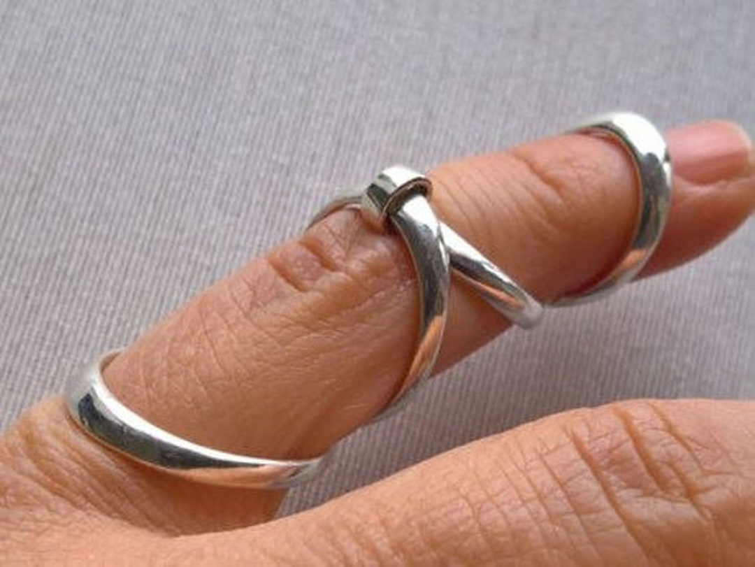 Sterling Silver Arthritis Finger Splint Ring,trigger Finger Splint,full ...