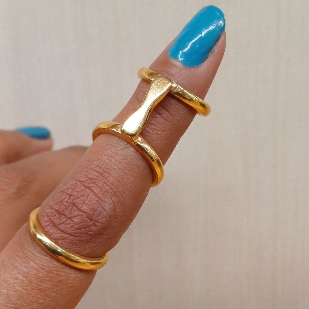 Sterling Silver Arthritis Finger Splint Ring,trigger Finger Splint,full ...