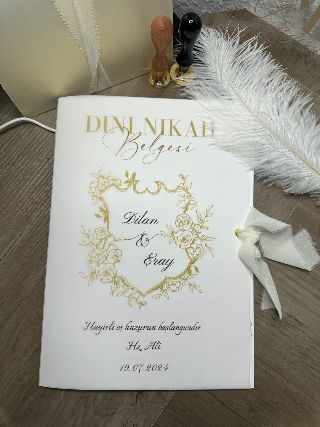 Nikah Folder, Nikah Folder, Nikah Cover, Handmade for A4 Certificates ...