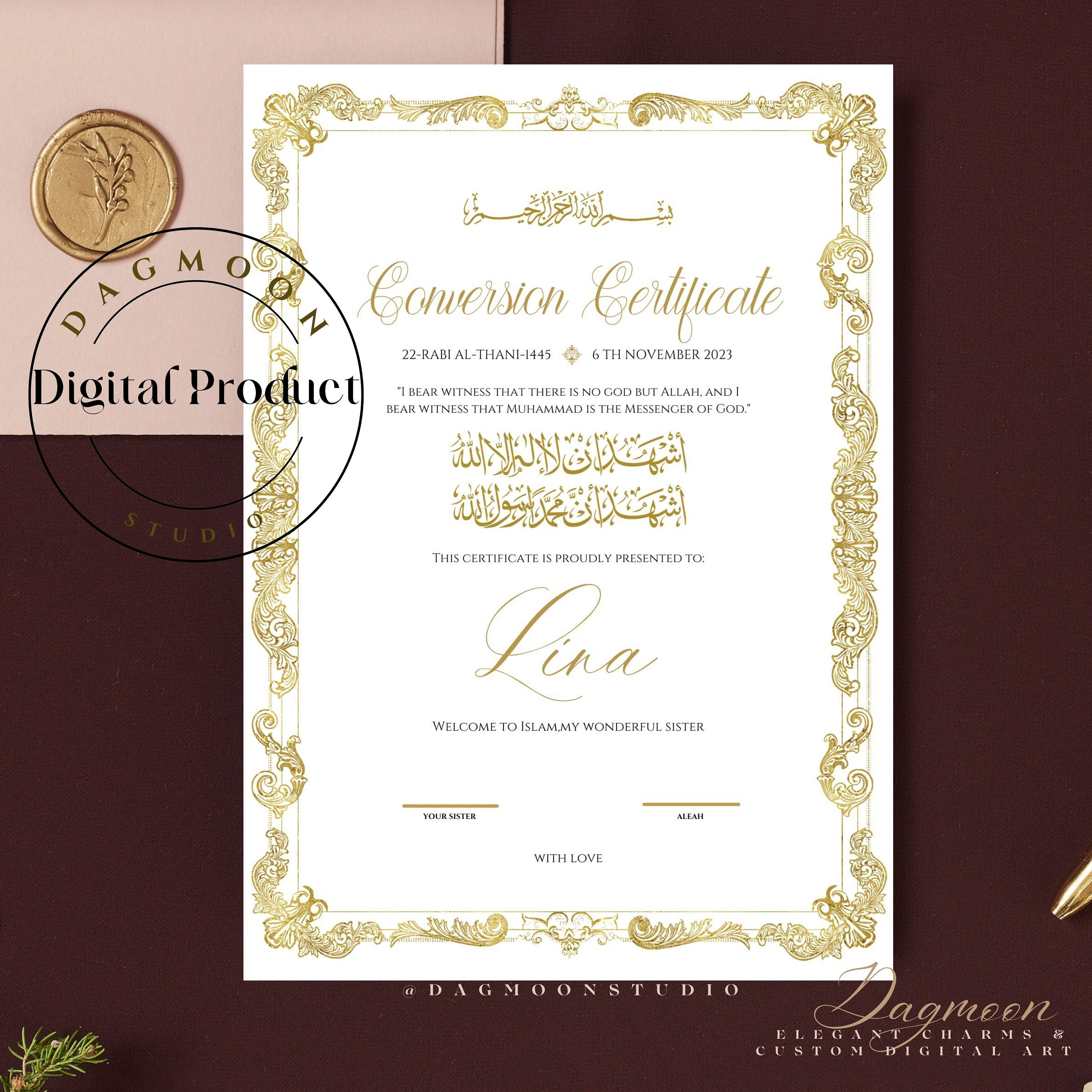 Convert,conversion Certificate,conversion ,shahada Mubarak,islam ...