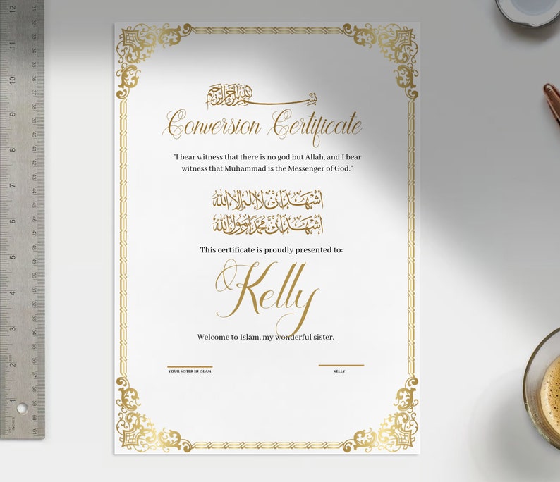 Convert,conversion Certificate,conversion ,shahada Mubarak,islam ...