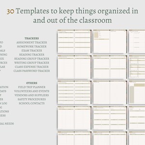 Digital Teacher Planner Undated, Back to School Planner, Academic ...