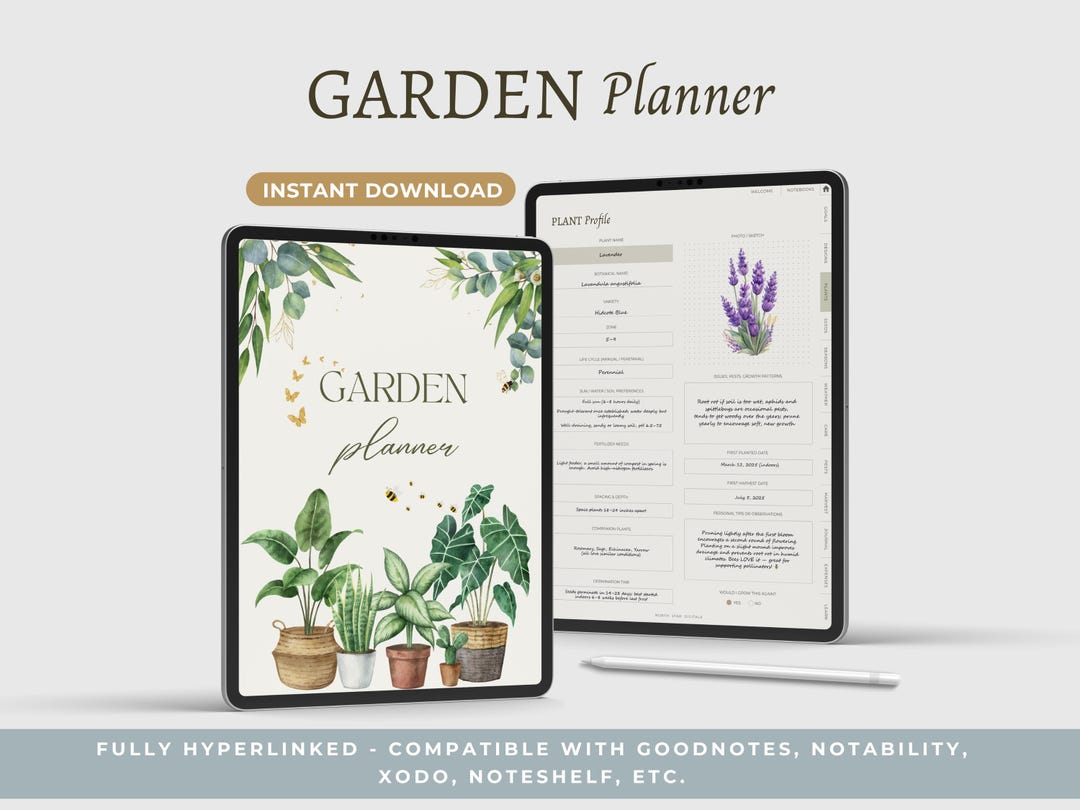 Agenda de jardin numérique, journal des plantes, organisateur de ...