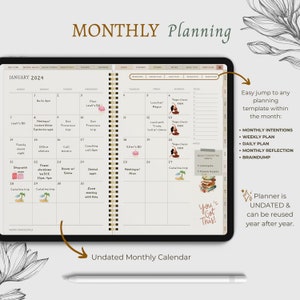 ADHD Digital Planner for Adults, Undated Adhd Monthly Weekly & Daily ...