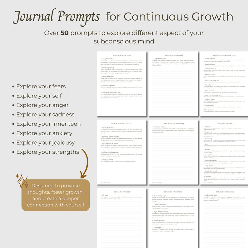 Shadow Work Journal: Guided Prompts, Inner Healing (printable Templates ...