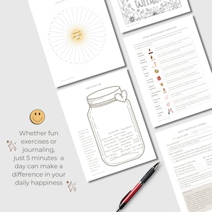 Gratitude Journal Printable Template, Guided Journal Prompts, 5-minute ...