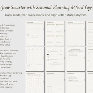 Digital Garden Planner, Plant Journal, Gardening Organizer PDF ...