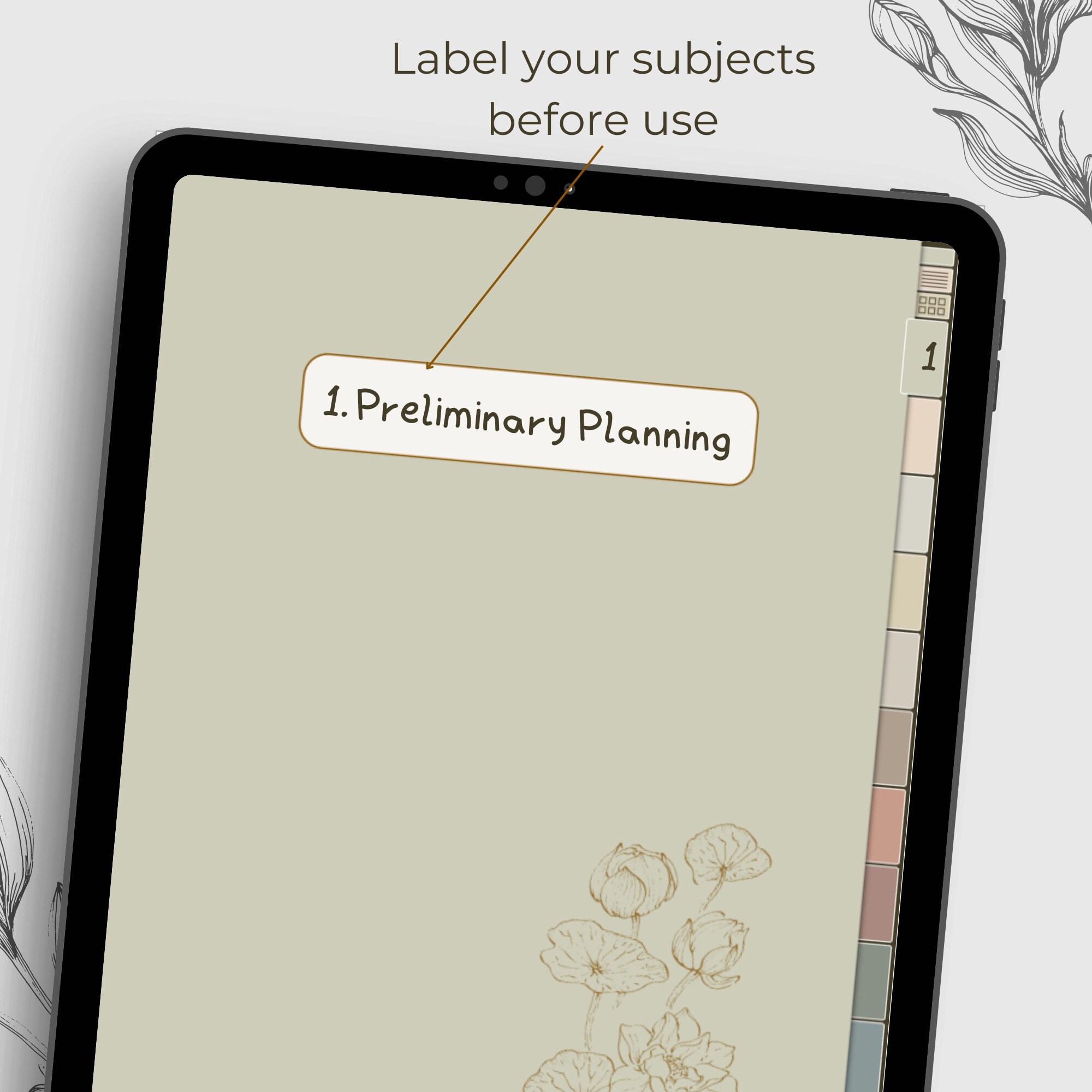 Digital Notebook Vintage Pastel Goodnotes Notebook Template - Etsy