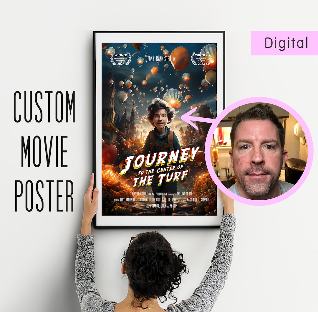 Custom Animation Movie Poster - Digital Download, Custom Face, Custom ...