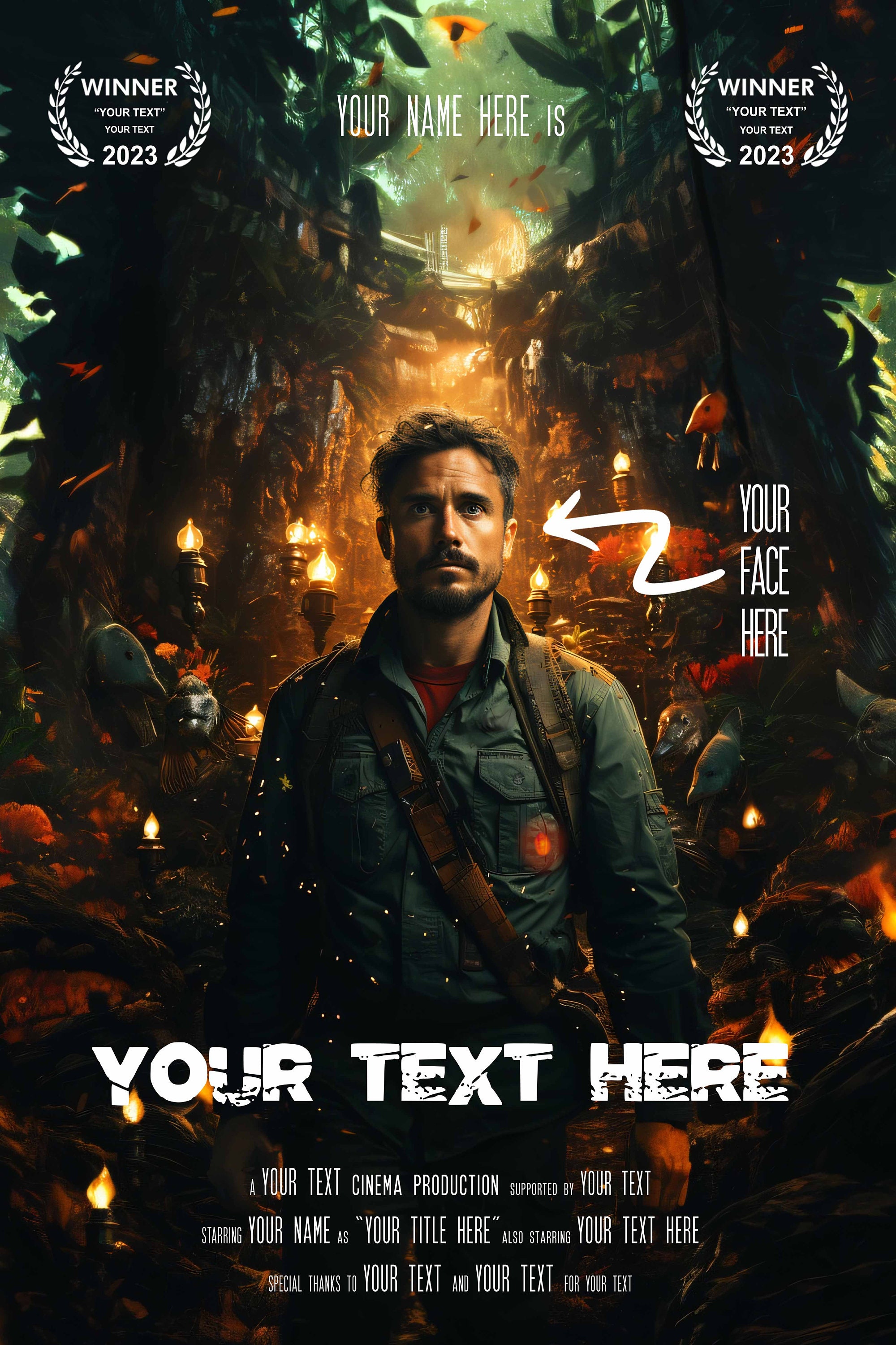 Custom Adventure Movie Poster Digital Download Custom Face - Etsy