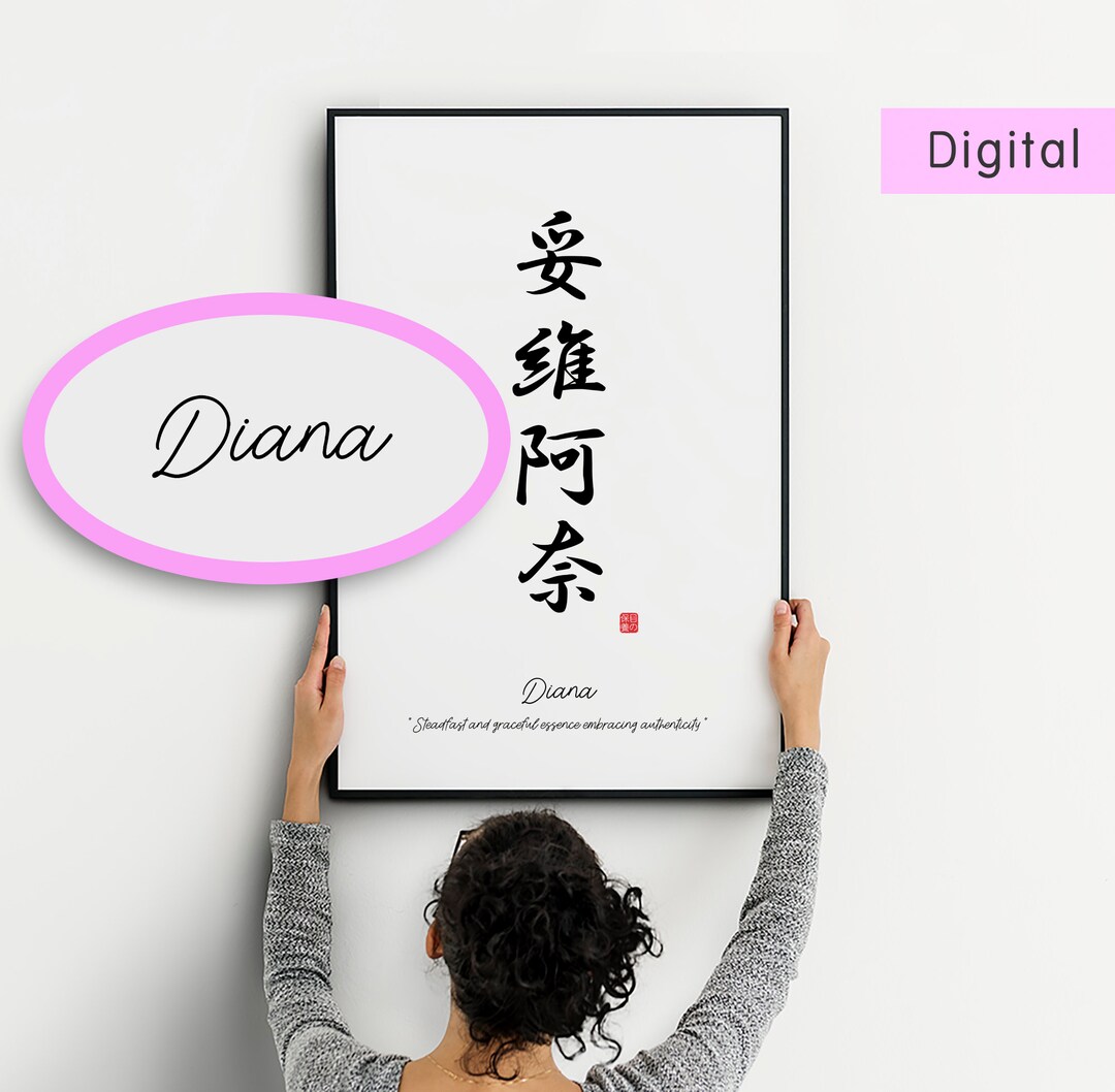The Name diana in Kanji Digital Download - Etsy